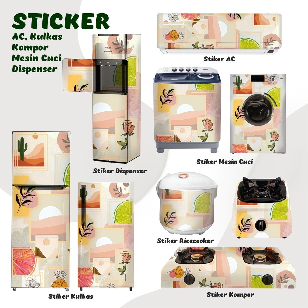 MESIN MERAH Sticker 1 And 2-door Refrigerator, Stove,magicom, dispenser ...