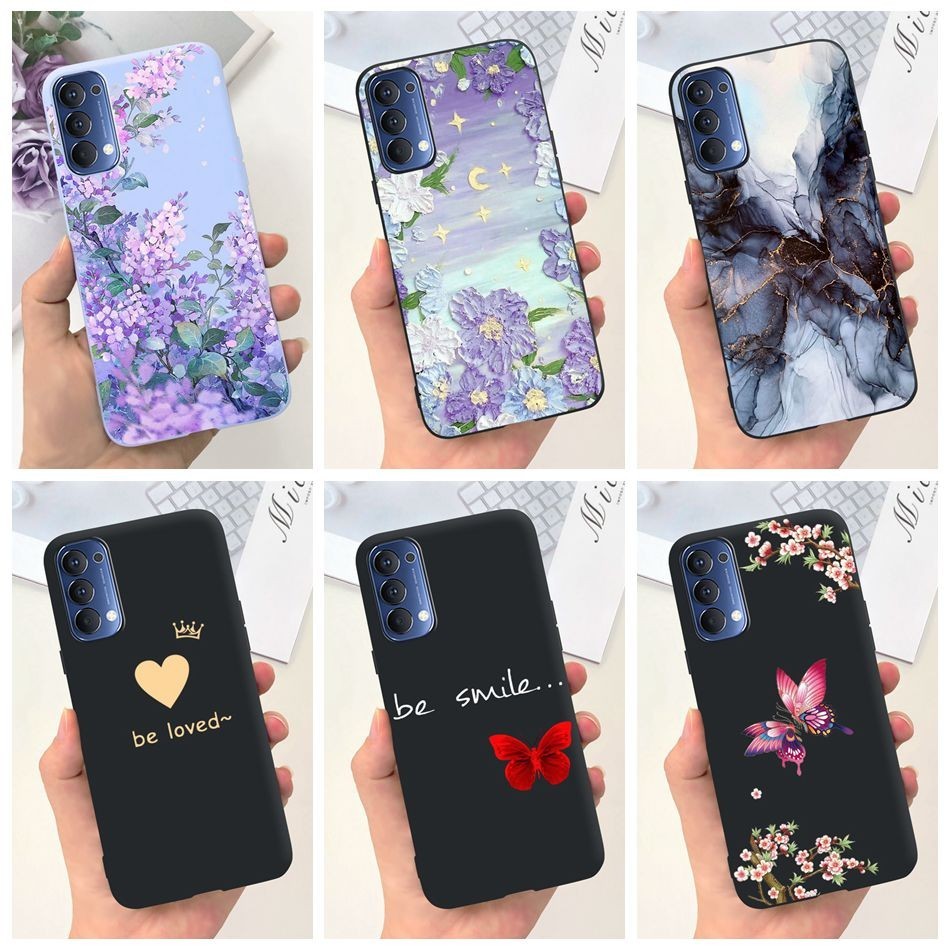 OPPO Reno4 / Reno4 Pro Beautiful Flower Butterfly Pattern Casing Oppo ...