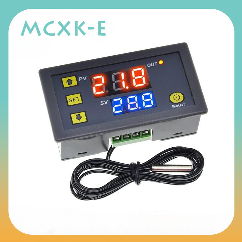W3230 DC 12V/24V 20A AC 110V-220V 10A Digital LCD Thermostat Temperature Controller with Probe ...
