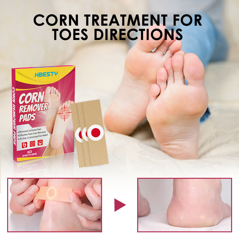 10PCS Foot Corns Remover Patch Remove Calluses Pain Relief Foot Care ...