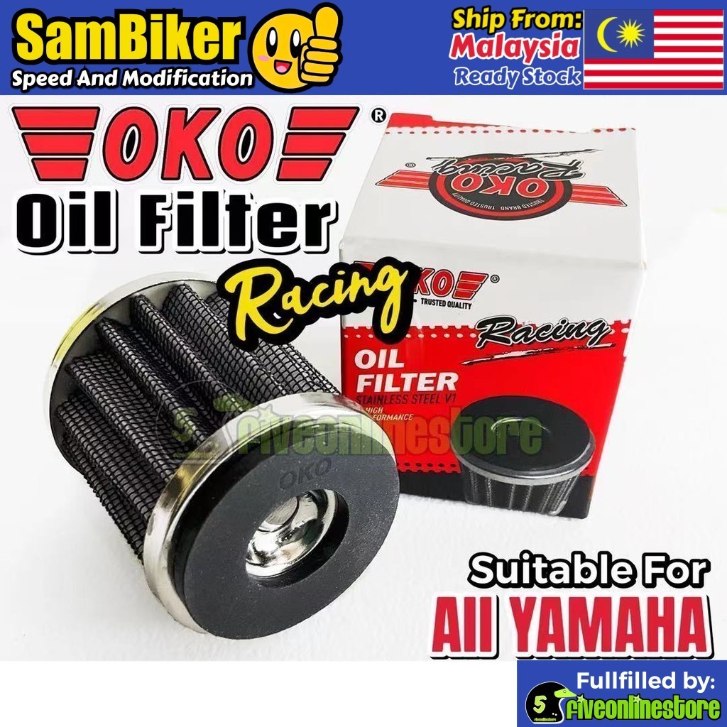 OKO Racing Oil Filter Penapis Minyak Hitam Yamaha LC135 Y15ZR Y16 ...