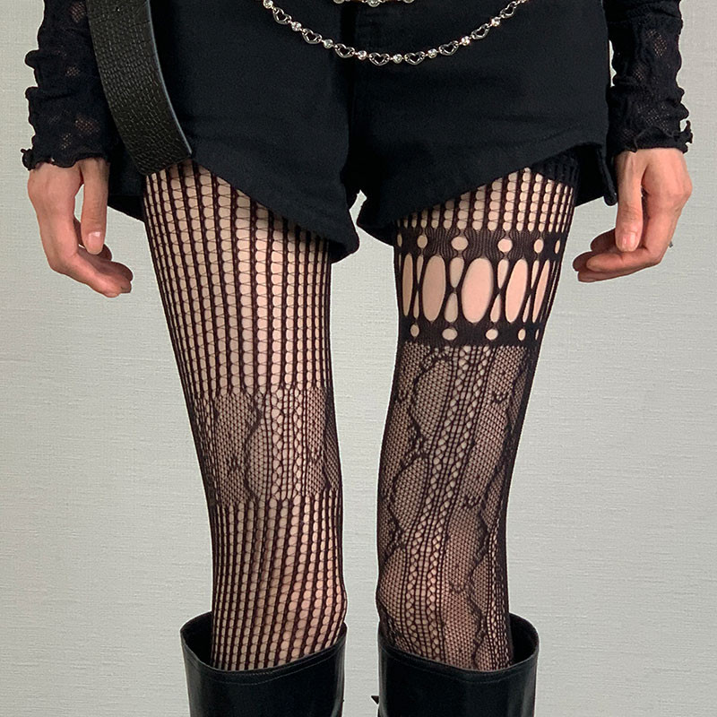 Gothic Asymmetric Asian Culture Fishing Nets Punk Millennium Sweet ...