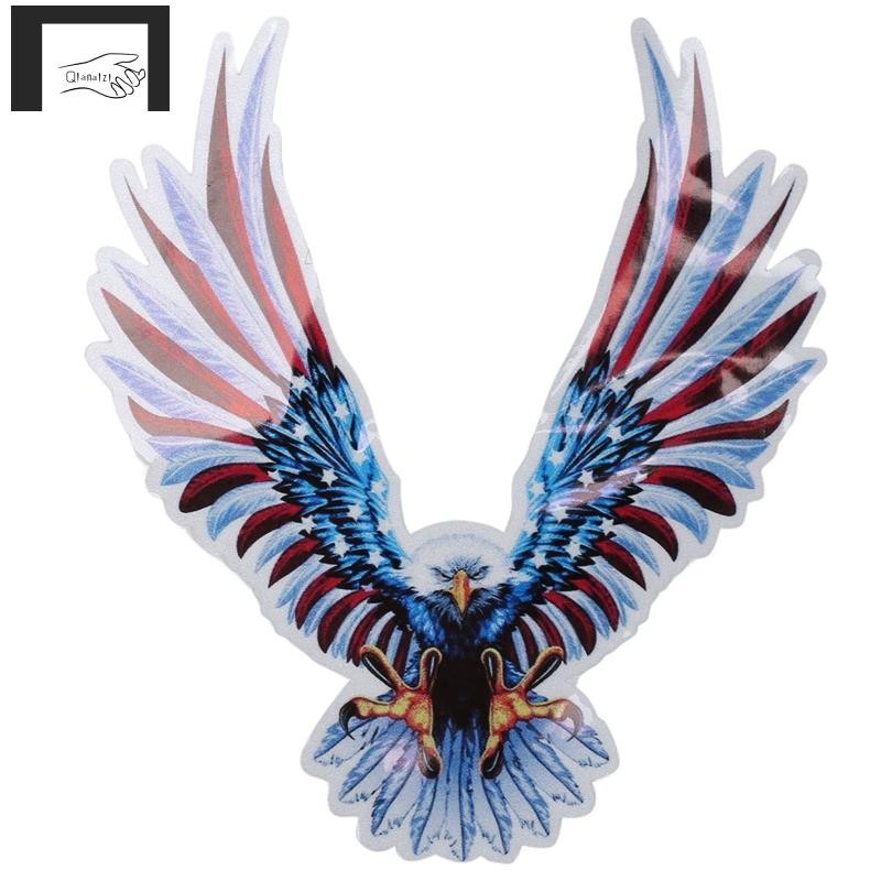 Car Decal Flying Hawk Auto Truck USA Eagle PET Flag Sticker Hood Decals ...