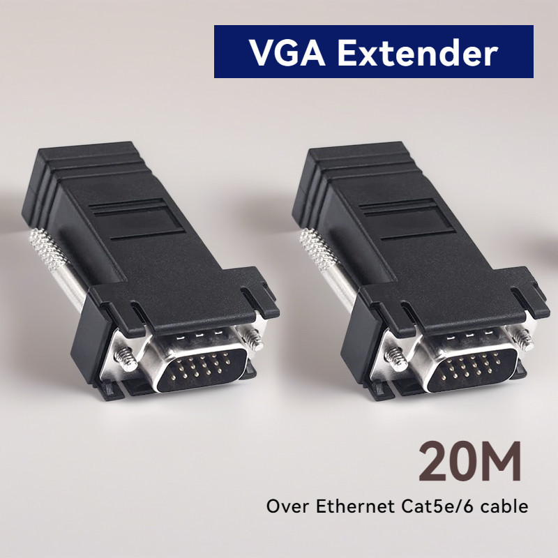 VGA Extender Over Ethernet Cat5e/6 cable VGA to Rj45 Adapter 1080P HD ...