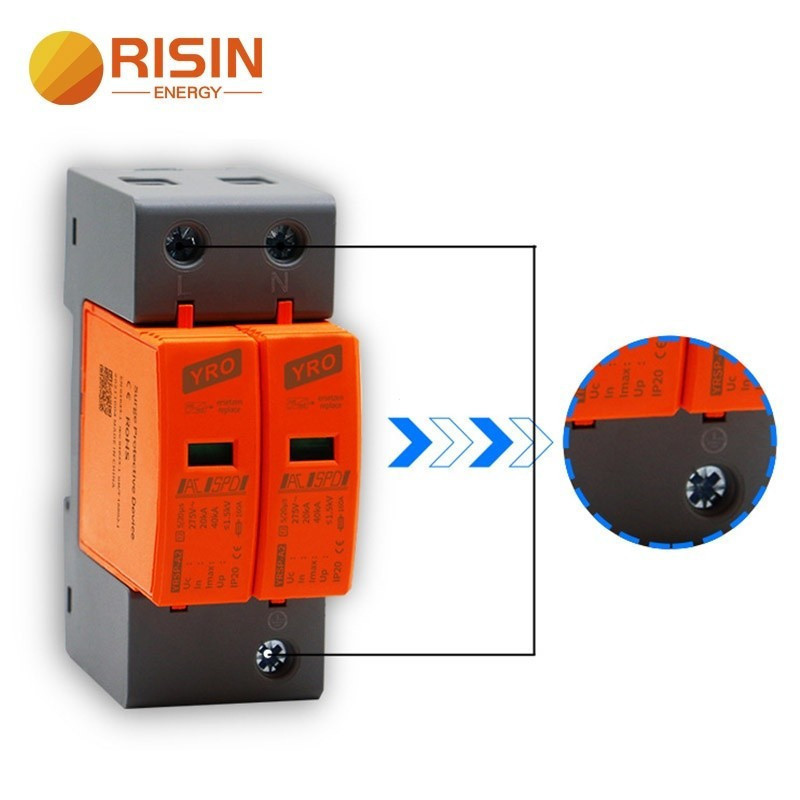 Class 2 Single Phase Surge Arrester Surge Protection 40KA 60KA ...