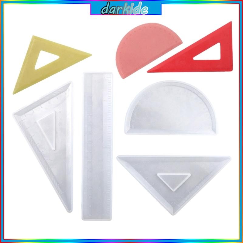 Dark Protractor Triangle Ruler Right Angle Rulers DIY Craft Epoxy Resin ...