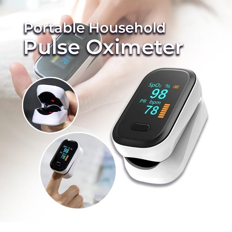 Portable Finger Oximeter SpO2 Pulse Rate Monitor Oxy-meter Measurement ...