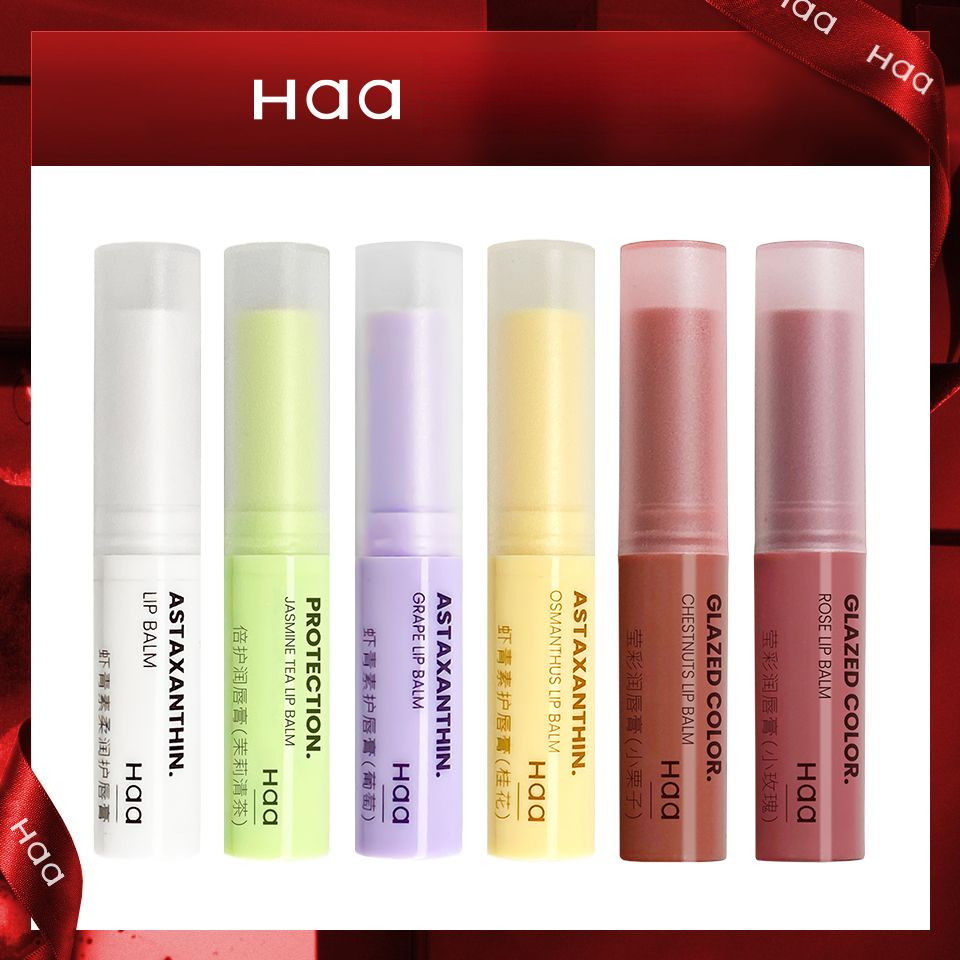 Haa Lip balm 唇膏 Astaxanthin Color Change Lip Balm Moisturizes, hydrates ...