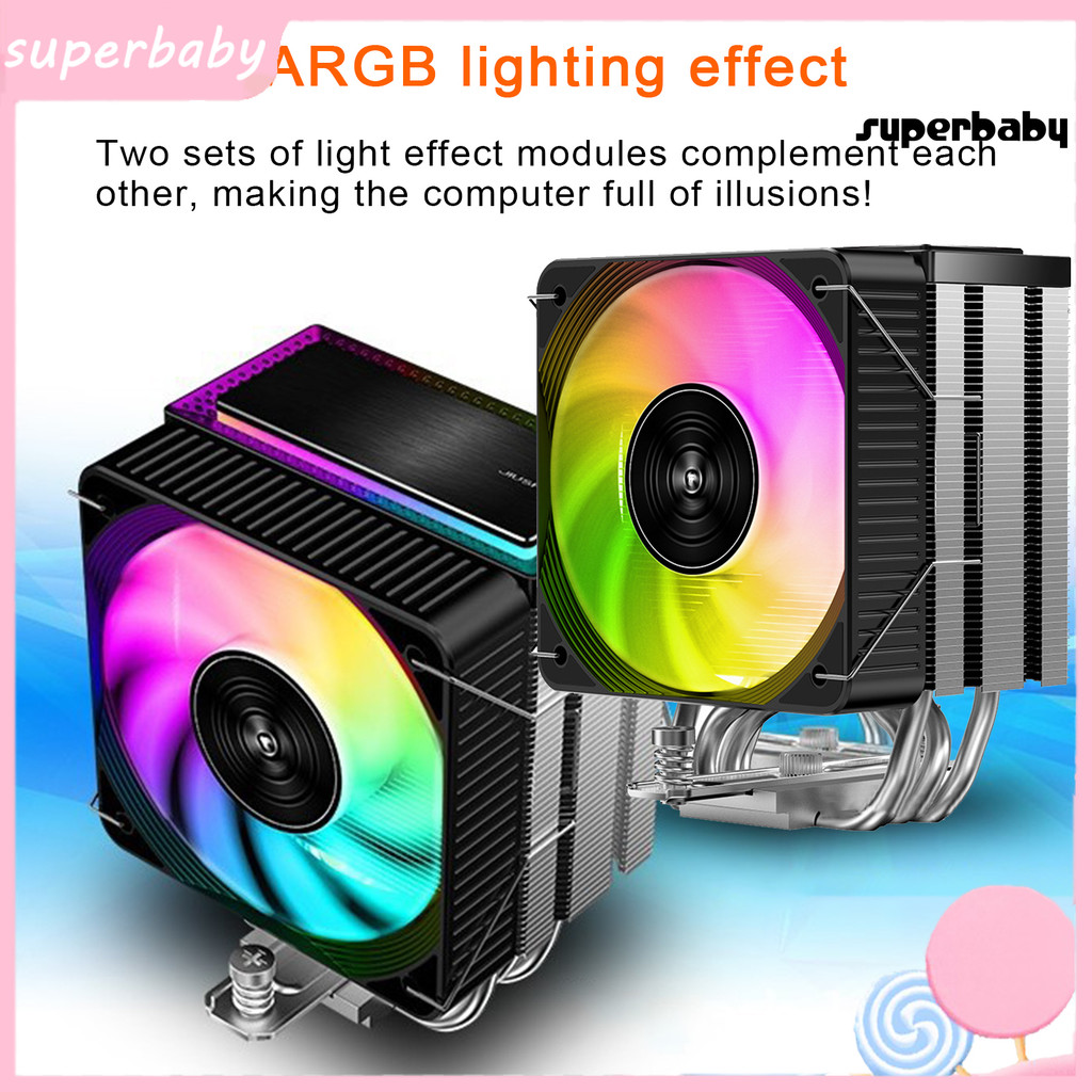 [superbaby.]CPU Cooling Fan for LGA 1700/1200/115X for AM4/AM5 5V ARGB ...