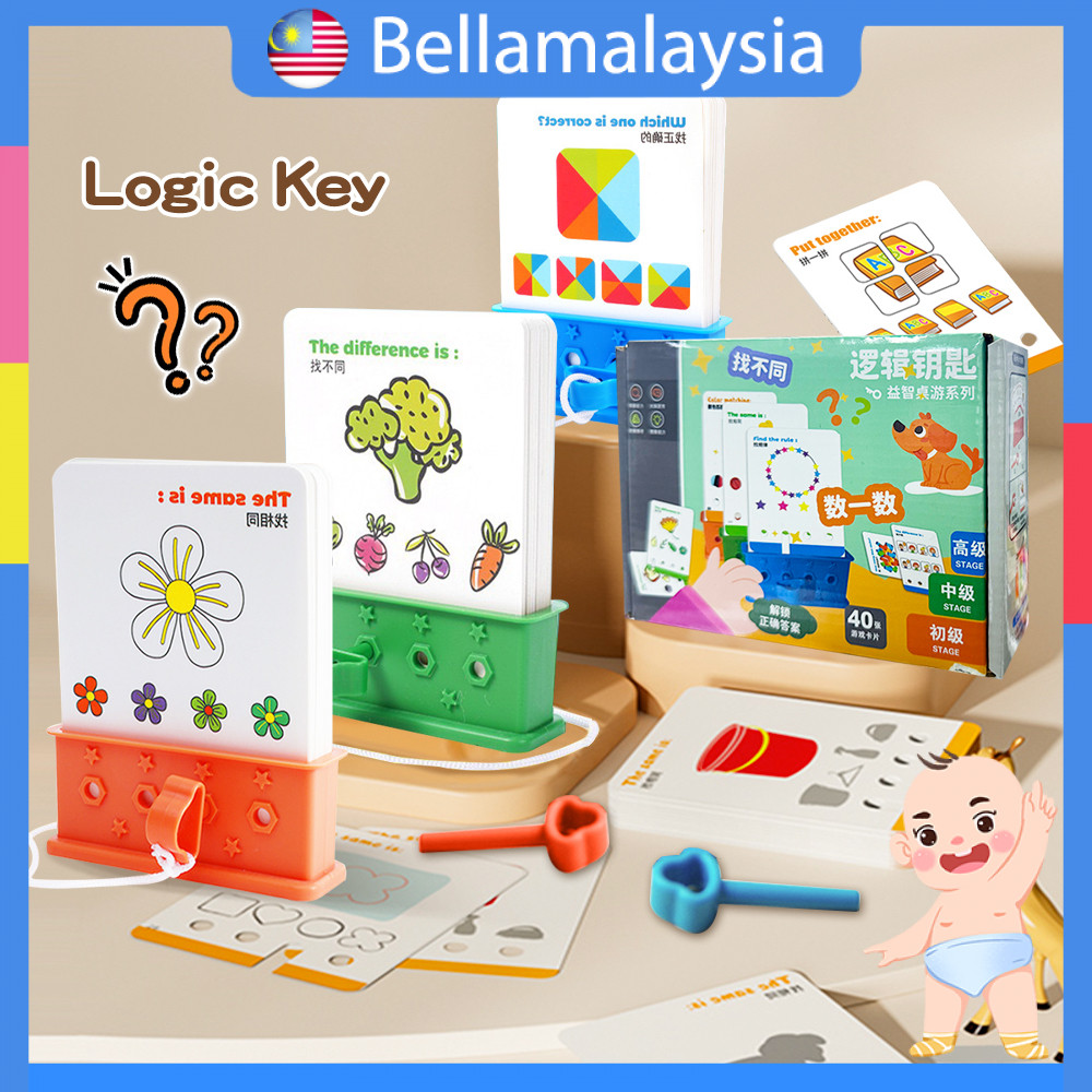 Bella Logic Key Logical Thinking Games Toddler Toys Shape Numbers ...