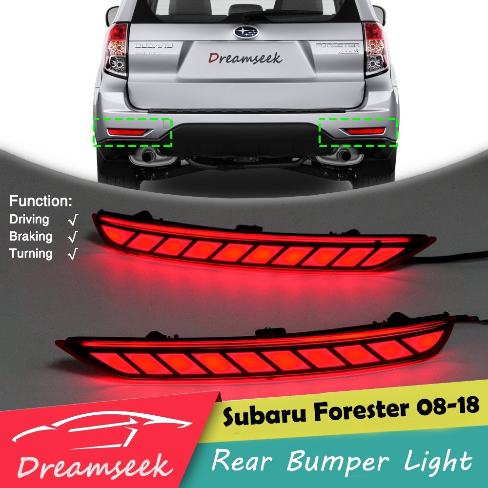 Red/Smoke Lens Rear Bumper Light For Subaru Forester 2008 2009 2010 ...