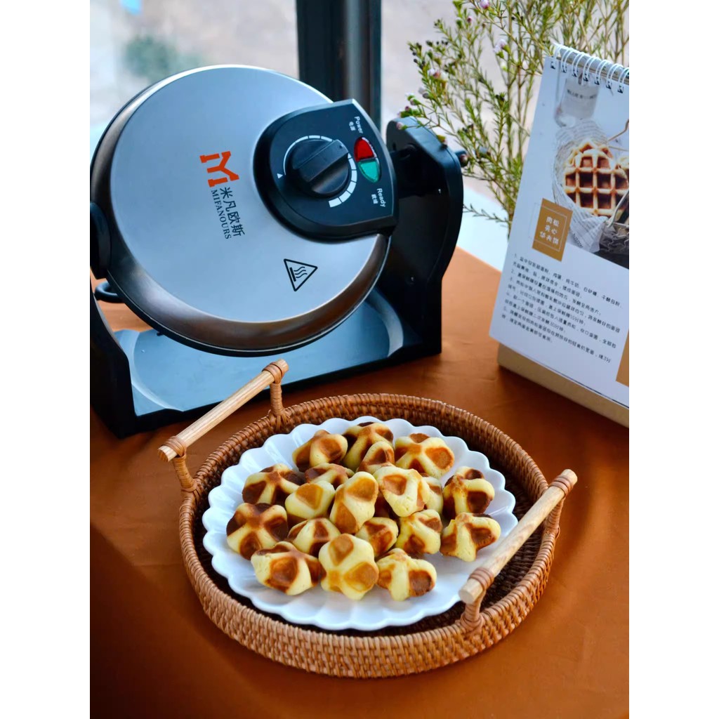 Mifanos Flip Waffle Maker Pembuat Pancake Mesin Wafel Mesin Sarapan Isi ...