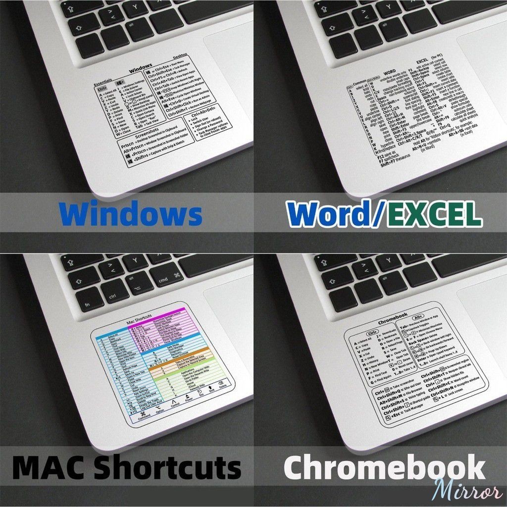 Windows Pc Reference Keyboard Shortcut Sticker Adhesive For Pc Laptop ...