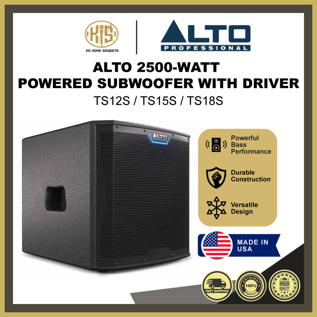 Alto Professional TS12S / TS15S / TS18S 12" 15" 18" 2500W Powered ...