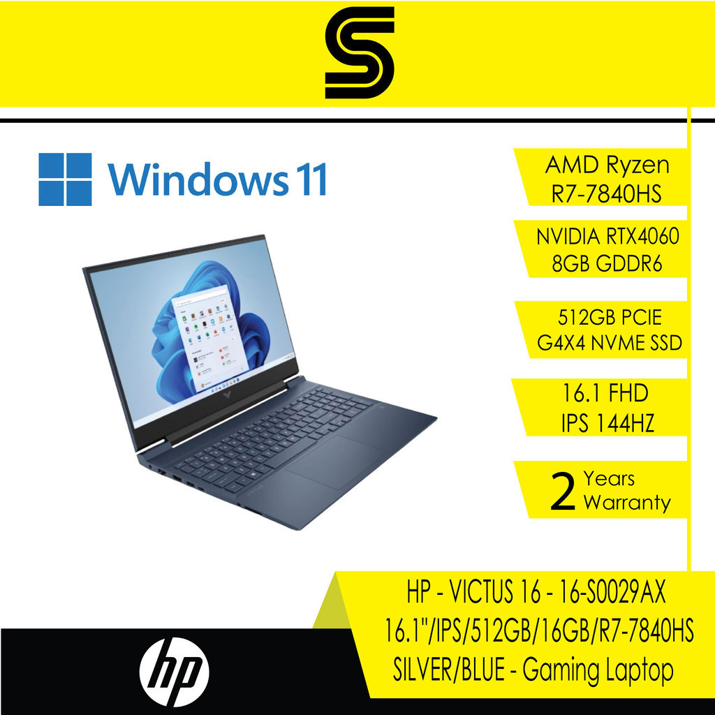 HP VICTUS 16 (31AX/29AX) - Gaming Laptop (16.1 “/R7-7840HS/16GB/512GB ...