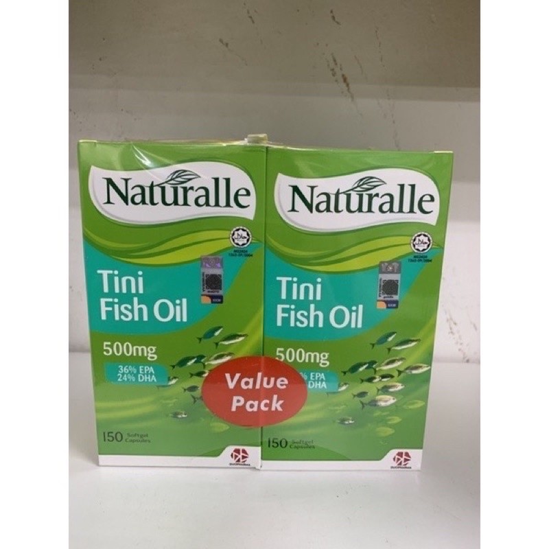 NATURALLE TINI FISH OIL/MINYAK IKAN 500MG TWIN PACK (2 X 150'S) [JAKIM ...