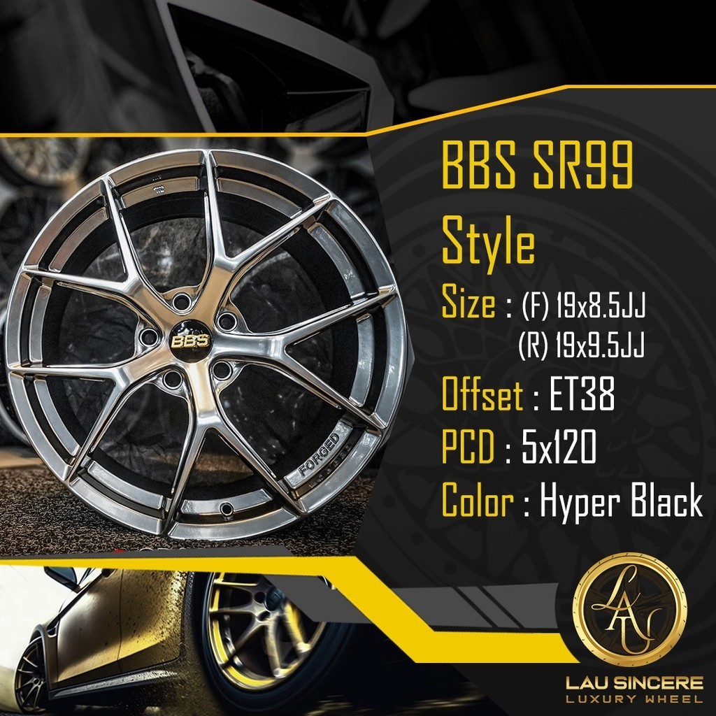 BBS SR99 Style Sport Rim (F) 19x8.5JJ(R) 19x9.5JJ 5x120 Hyper Black | Shopee Malaysia