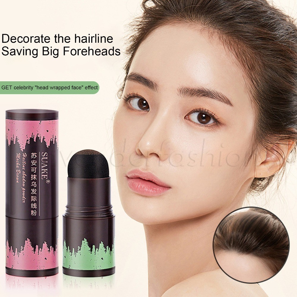Black Brown Hair Concealer / Root Cover Up Hairline Fluffy Powder ...