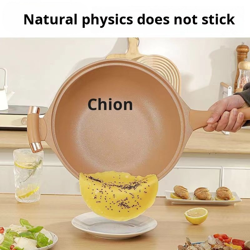 NonStick Induction Frying Pan Micro Pressure Frying Pan Natural Clay ...