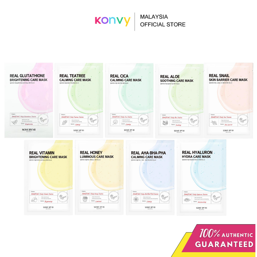Some By Mi Real Care Sheet Mask (1 Sheet) (9 Types to choose) | Shopee ...