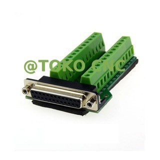 DB25 Female to 25 Pin 25p Breakout Board Terminal Connector Screw AU81 ...