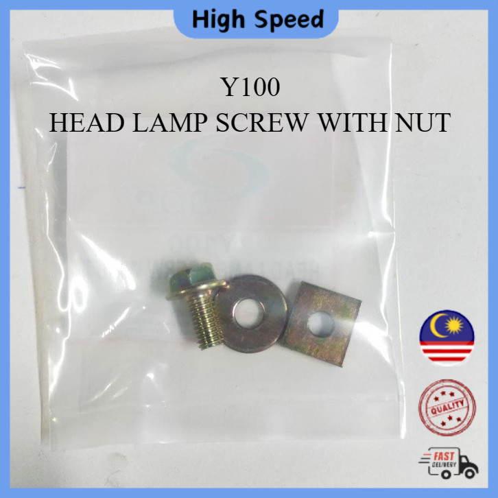 YAMAHA Y100 SPORT Y110 SS Y110II SS2 Y125 SRL110 SRL 110 LC135 HEAD LAMP SCREW WITH NUT LAMPU ...