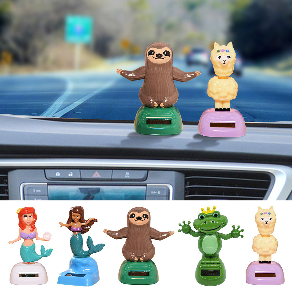 OM High Quality Car Ornament Swing Doll Auto Interior Accessories Solar ...