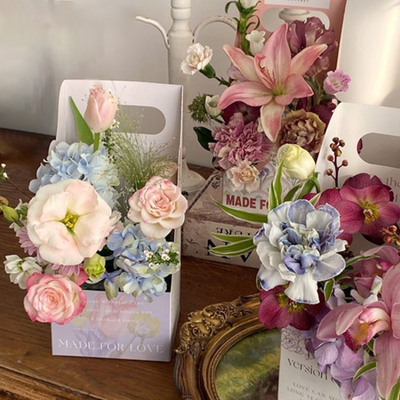Ins Handheld Flower Box Creative DIY Bouquet Packaging Boxes Photo ...