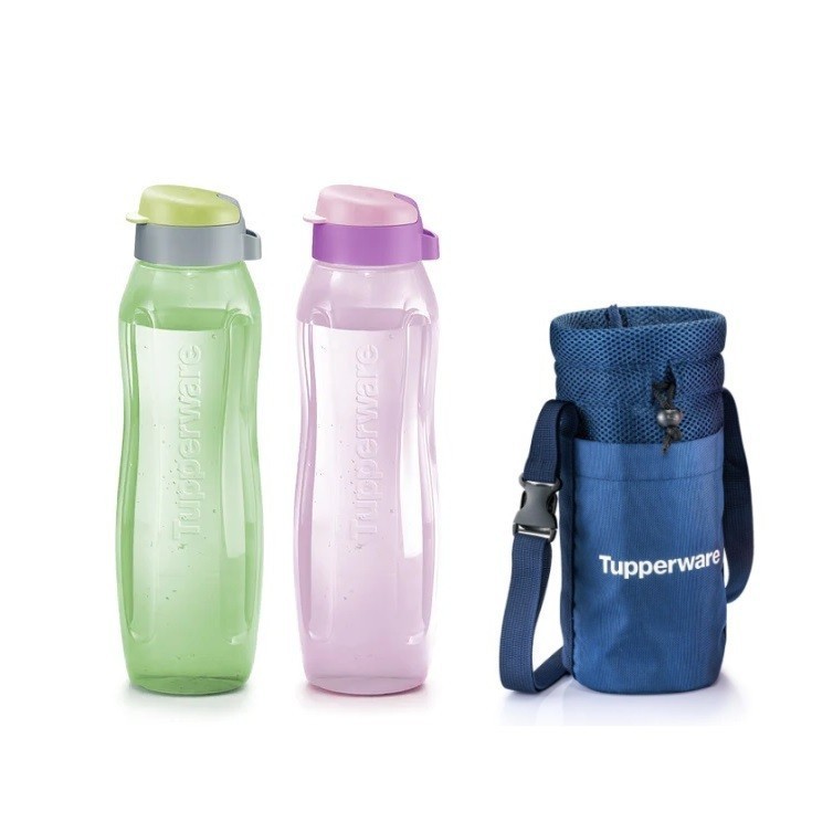 Tupperware 1L Slim Eco Bottle (1 bottle Only OR Pouch Only) | Shopee ...