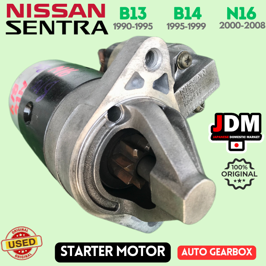 Starter Motor Original Used from Japan Fit For NISSAN Sentra B13 B14 N16 (1990-2008) | Shopee ...