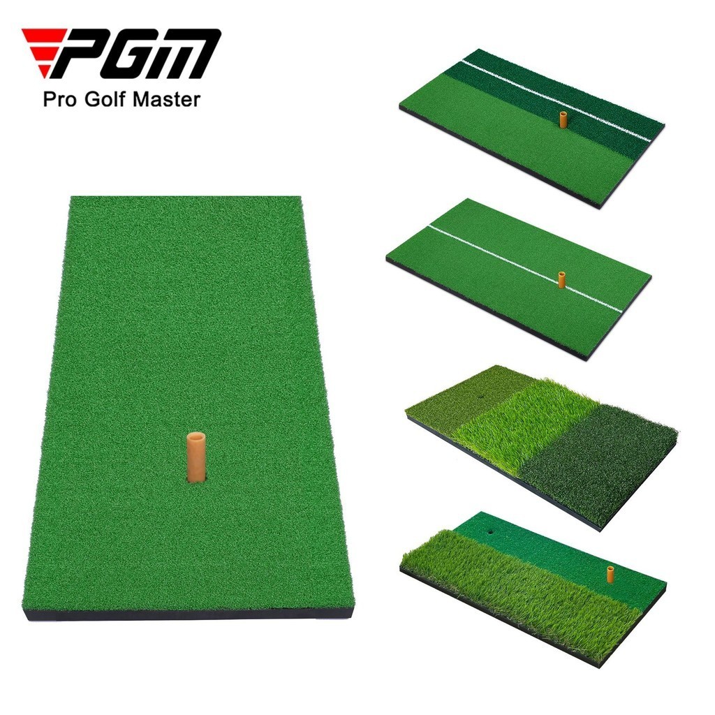 PGM Golf Mat Portable with Rubber Tee Seat Realistic Turf Putter Mat ...