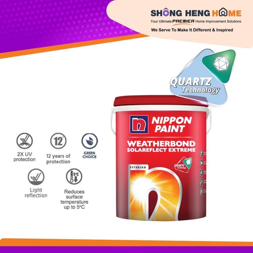 15L Nippon Paint Weatherbond Solareflect Extreme with Quartz Technology ...