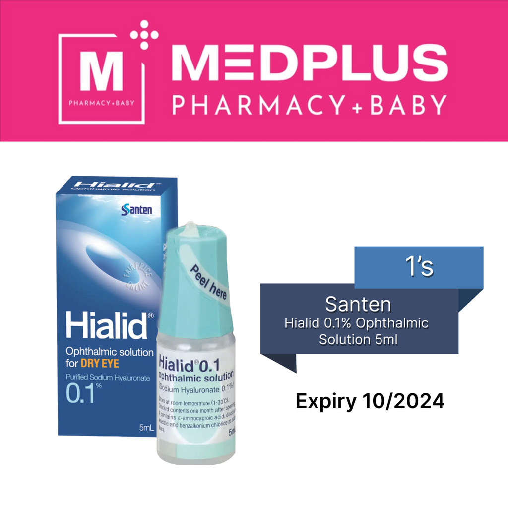 [EXP 10/2024] Hialid 0.1% Ophthalmic Solution 5ml 1's | Shopee Malaysia