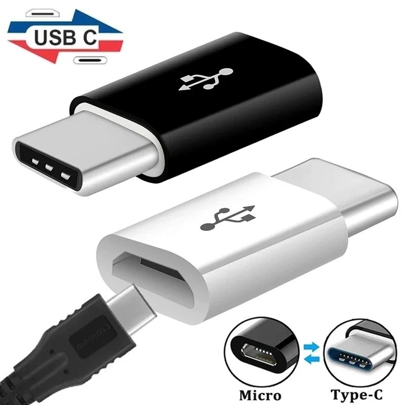 Micro USB to Type C Adapter - Micro-B To USB-C Connector - Charging ...