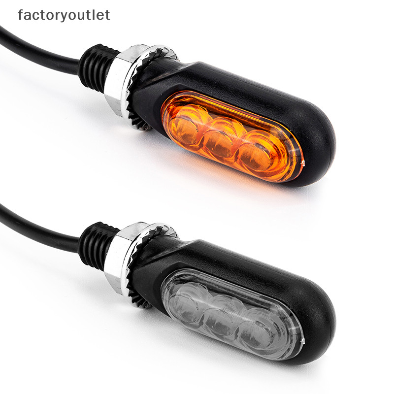 FCMY Motorcycle Mini LED Turn Signal Lights Amber Flowing Directional ...