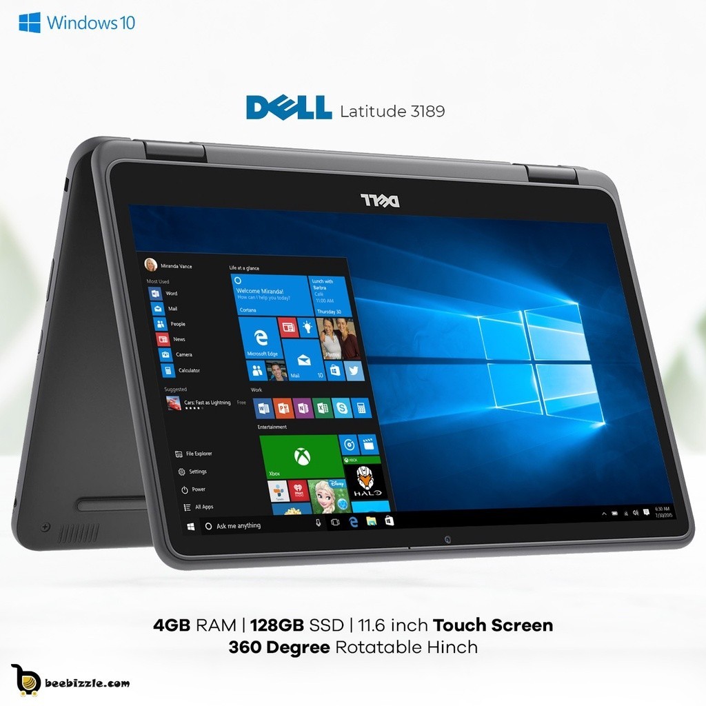 Dell Latitude 3189 2-in-1 Touchscreen Convertible Laptop, Intel ...