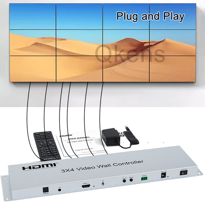3X4 HDMI TV Video Wall Controller 2x2 2x3 3x2 4x2 4x3 5x1 6x1 2x6 2 3 4 ...