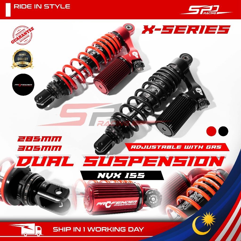 Dual Suspension Monoshock Absorber | 285 / 305MM | Adjustable With Gas ...