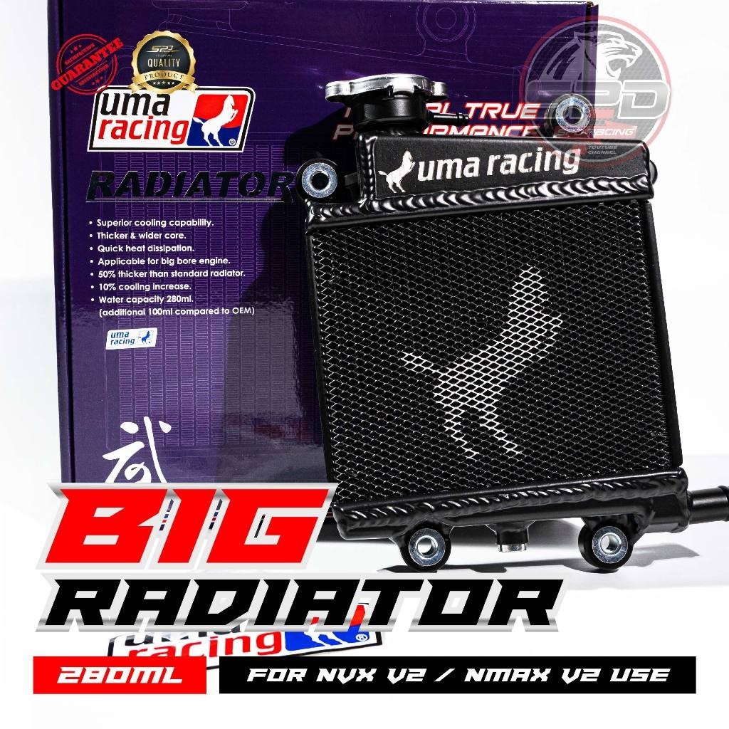 Big Radiator (280ML) Uma Racing for NVX V2 / NMAX V2 | Shopee Malaysia