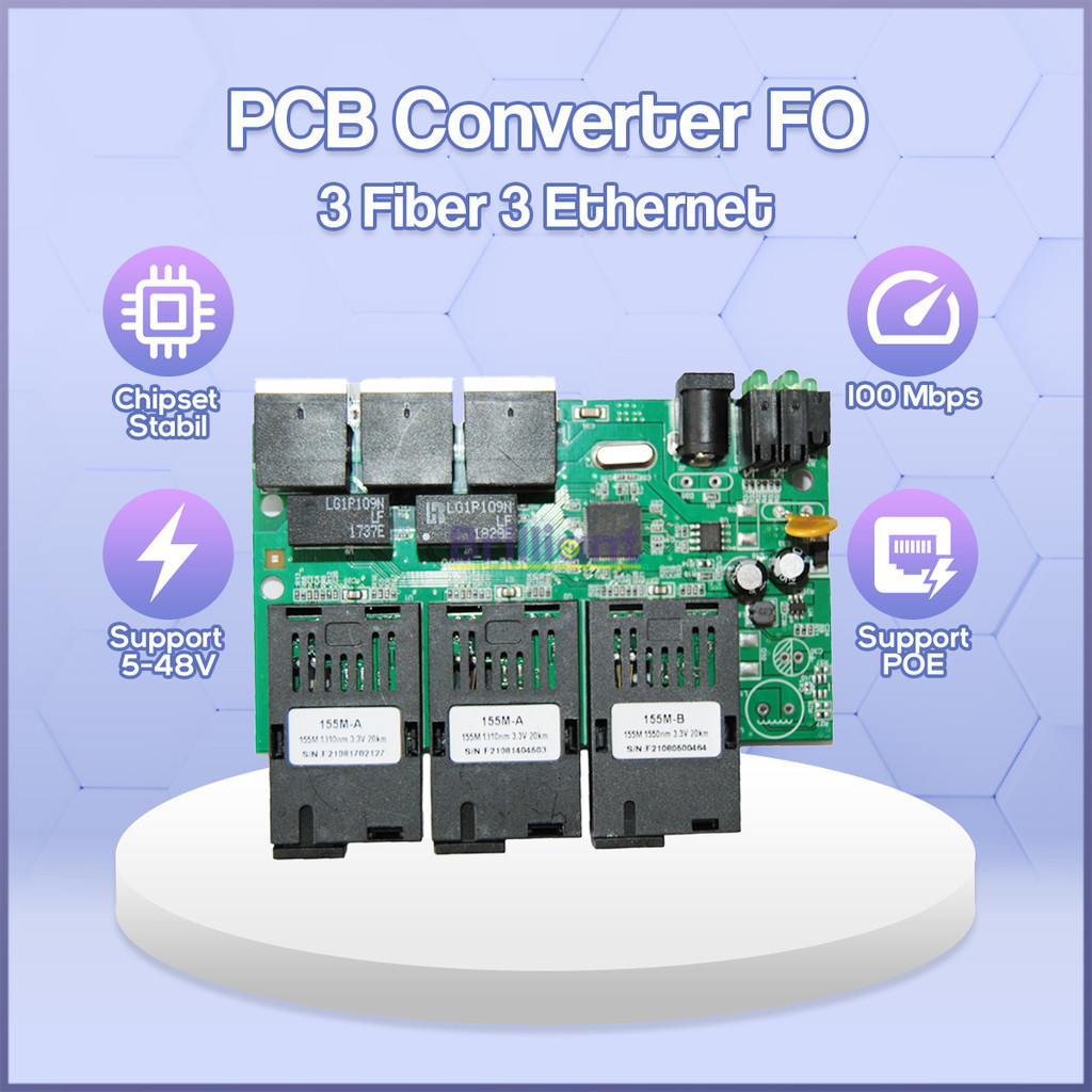 10/100m single mode 3FO 3LAN 3F3E Reverse POE Media Converter HTB Green ...
