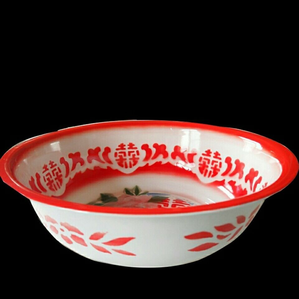 Extra Thick Nostalgic Old-fashioned Enamel Basin and Basin Vegetable ...