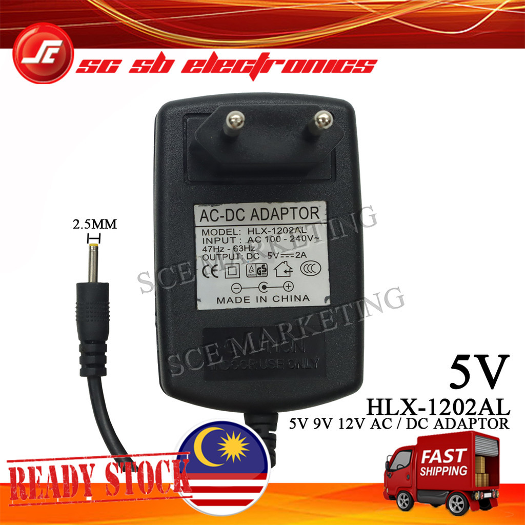 AC / DC ADAPTER ( 2.5MM ) 12V 2A / 9V 2A / 5V 2A UK SWITCHING POWER ...