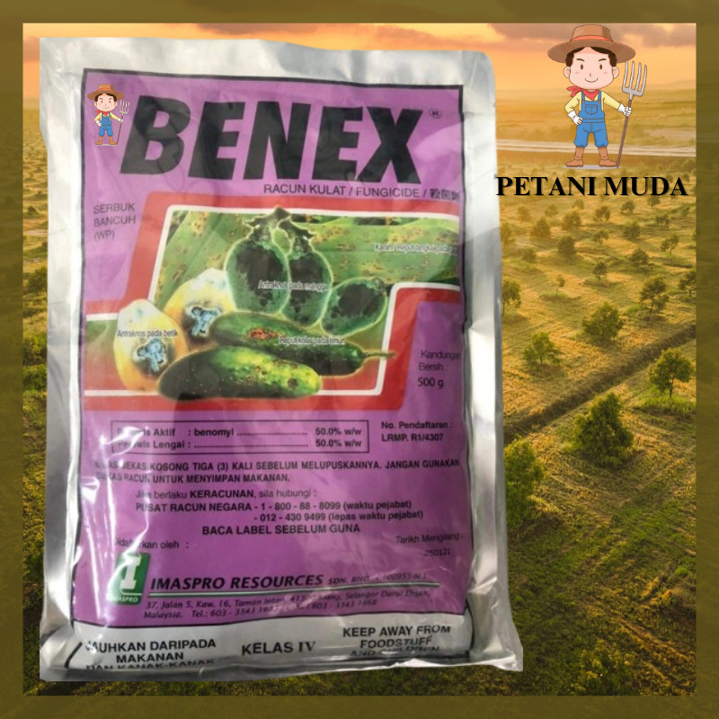 [ORIGINAL] 500G BENEX FUNGICIDE IMASPRO RACUN KULAT Benomyl 50% Karah ...