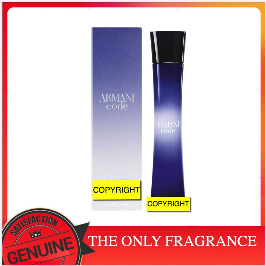 Giorgio Armani Code Eau de Parfum 75ML [ Original Perfume for Women ...