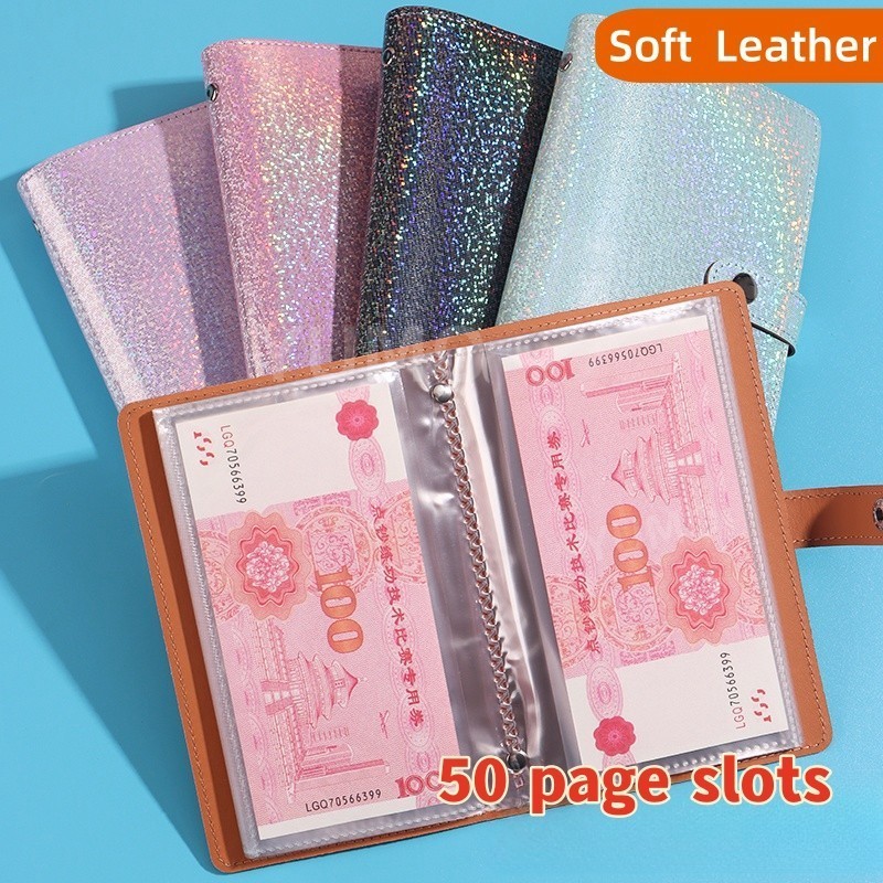PU Waterproof Money Wallet 100 Envelope Challenge Budget Binder Money ...