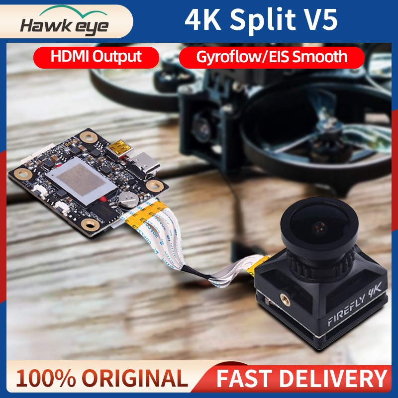 Hawkeye 4K Split V5 Camera HDMI Output USB AV EIS/Gyroflow Smooth 6-24V ...