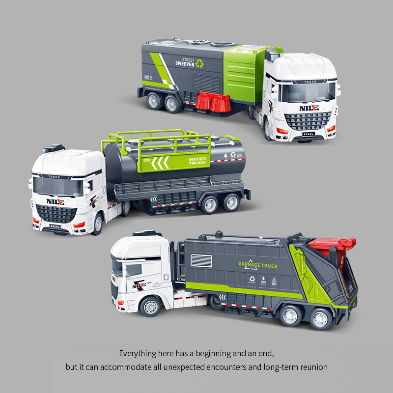 New Boy Large Garbage Truck Simulation Engineering Sanitation Vehicle ...