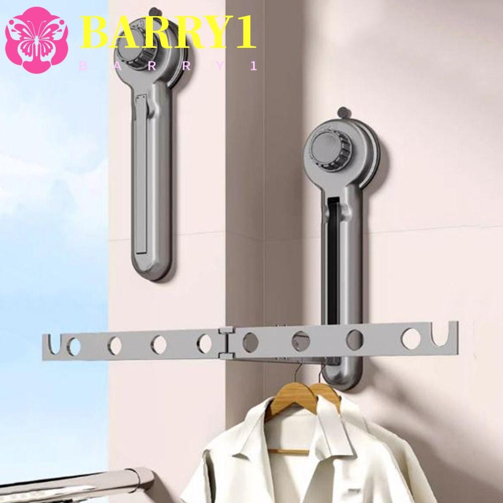 BARRY1 Folding Clothes Drying Rack, 12 Holes No Punching Suction Cup ...