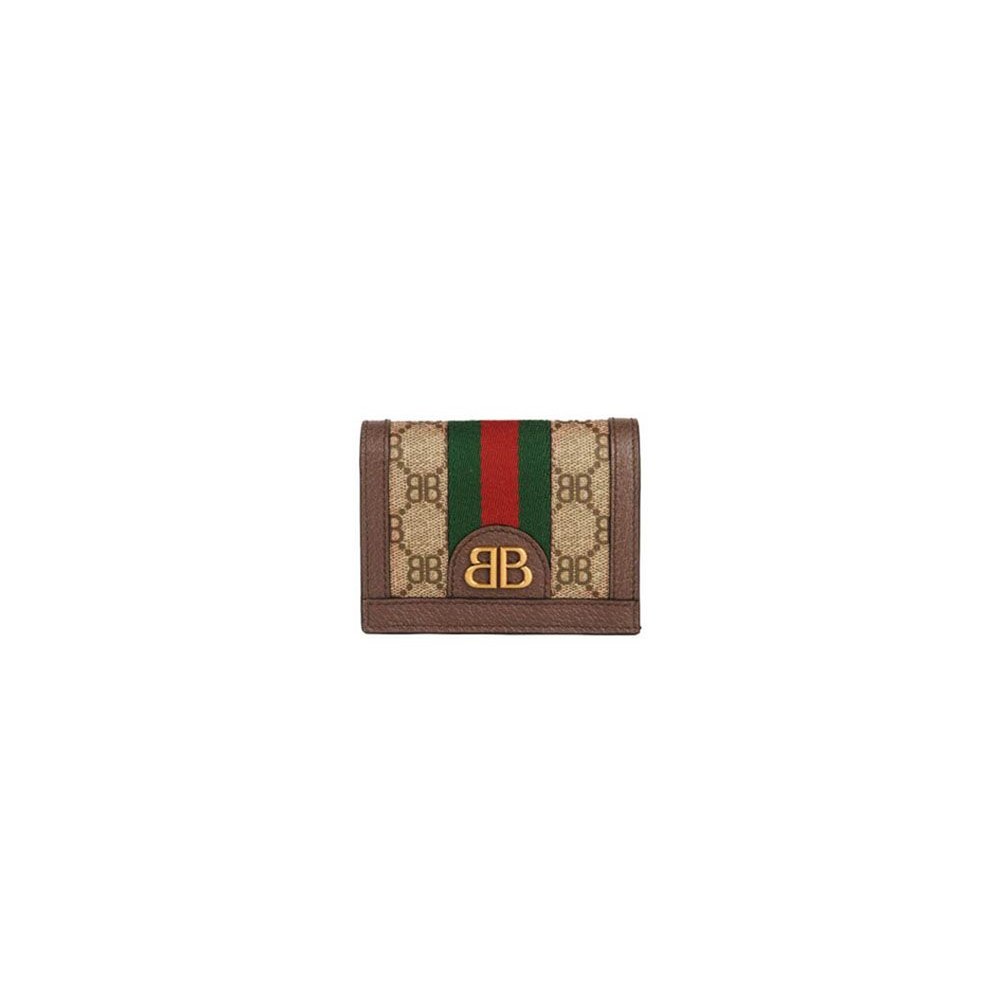 GUCCI x BALENCIAGA Hacker Card Case Wallet In Coating Coated Canvas ...