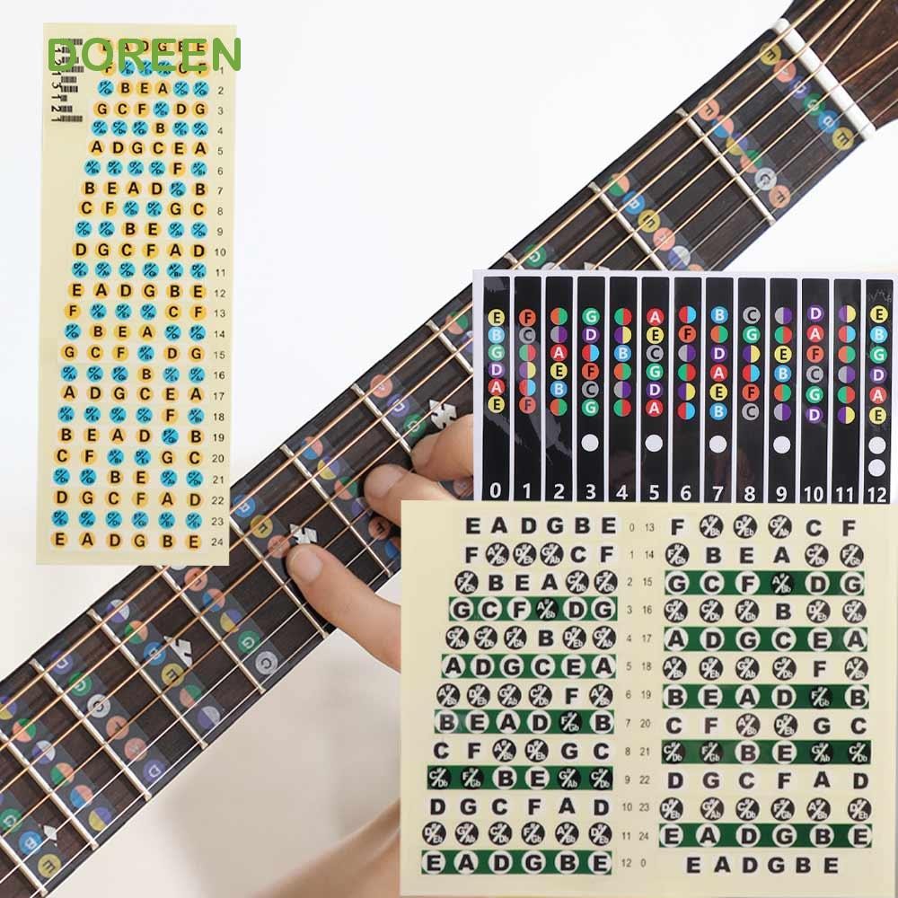 DOREEN Guitar Scales Stickers Musical Instrument Portable Frets Note ...